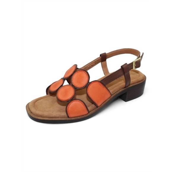Salvia | Shoes | New Salvia Womens Maja Sandal In Brownapricot Leather ...